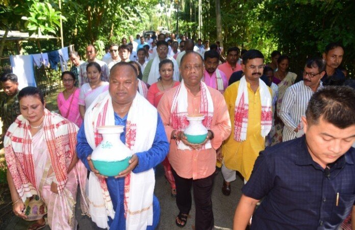Parimal Suklabaidya Participates In Amrit Kalash Yatra - The Hills Times